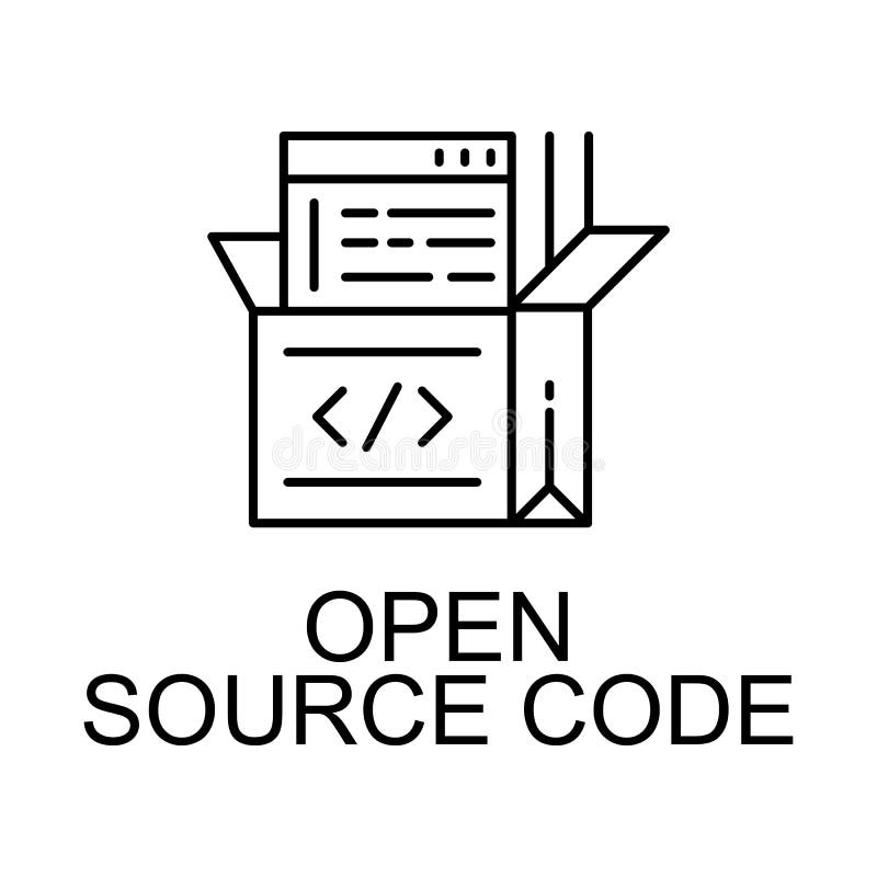 Open Source-codepictogram Element Van Webontwikkelingsborden Met Naam ...