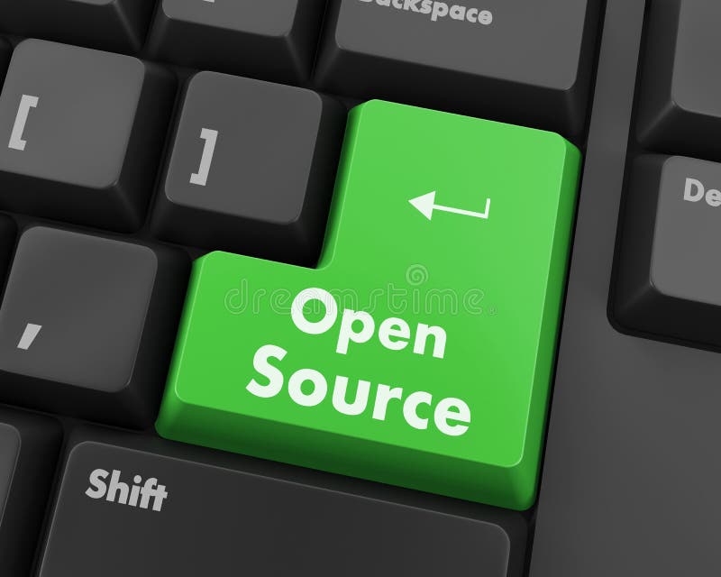 3d Man Out Source Button Concept Stock Illustration - Illustration of ...