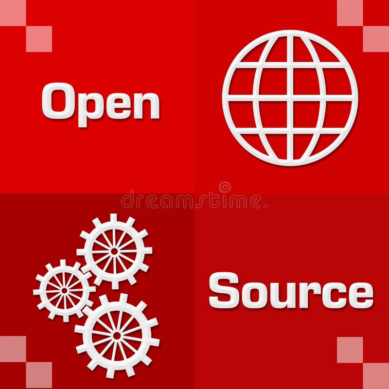 Open Source Red Four Blocks Stock Illustration - Illustration of ...