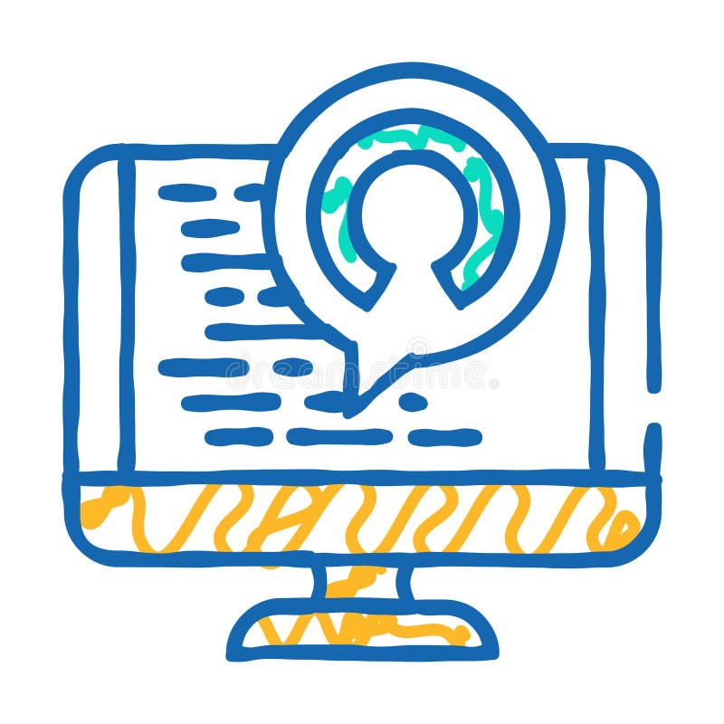Open Source Tech Enthusiast Icon Doodle Illustration Stock Illustration ...