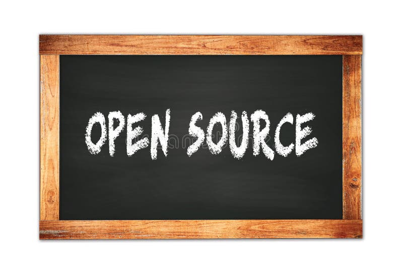 OPEN SOURCE Text Written on Wooden Frame School Blackboard Stock Image ...