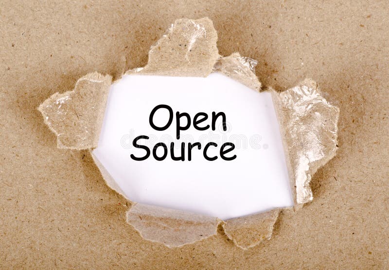 Open Source Word Written on Torn Paper Stock Illustration ...