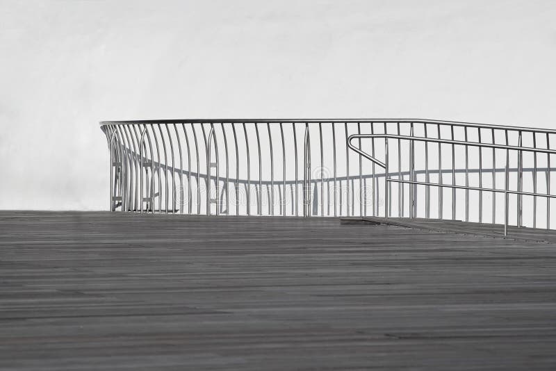 Open space deck and rails stock photo. Image of daylight - 16715130