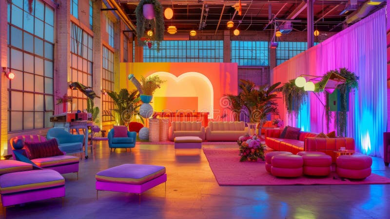 Open Space at Event Setting for Advertising. Stock Illustration ...