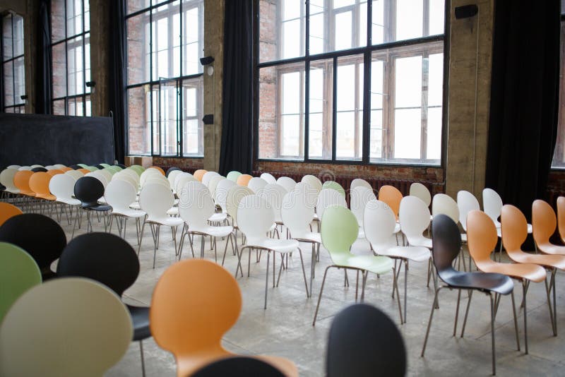 Open Space Lecture with Chairs Stock Photo - Image of seminar, chair ...