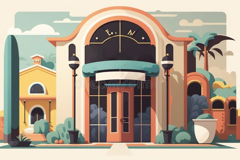 Open Space for Mega Virtual Expo or Project Showcase Stock Illustration ...