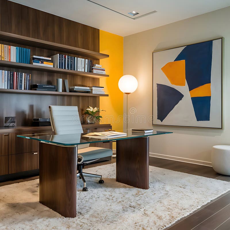 Open-space Modern Office, Multiple Computer Workstations, Ergonomic ...