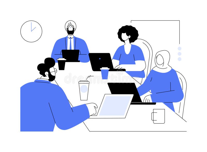 Open Space Office Abstract Concept Vector Illustration. Stock Vector ...