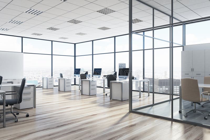 Open Space Office Environment, Aquarium Stock Illustration ...