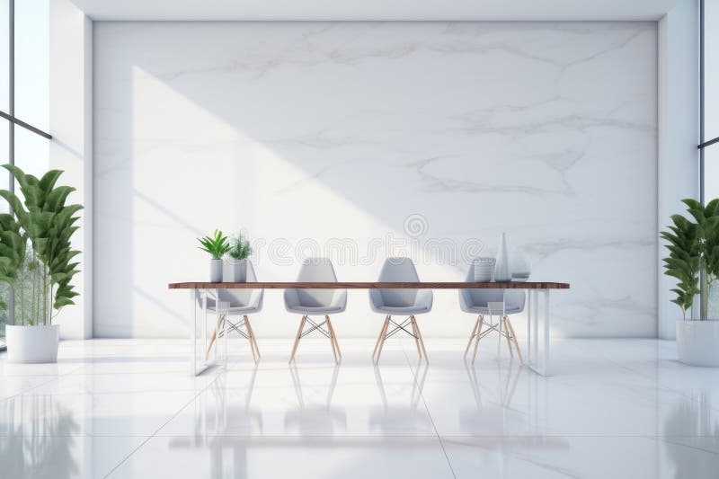 Open Space Office Interior. Generative AI Stock Photo - Image of ...