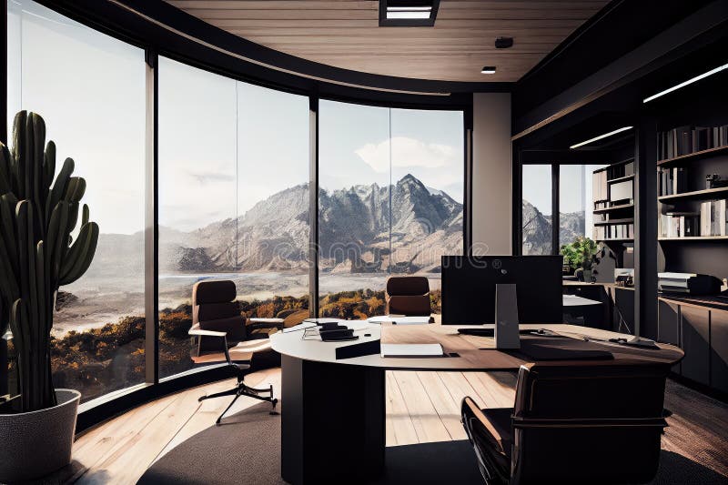 Open Space Office Setting with View of the Outside World and Natural ...