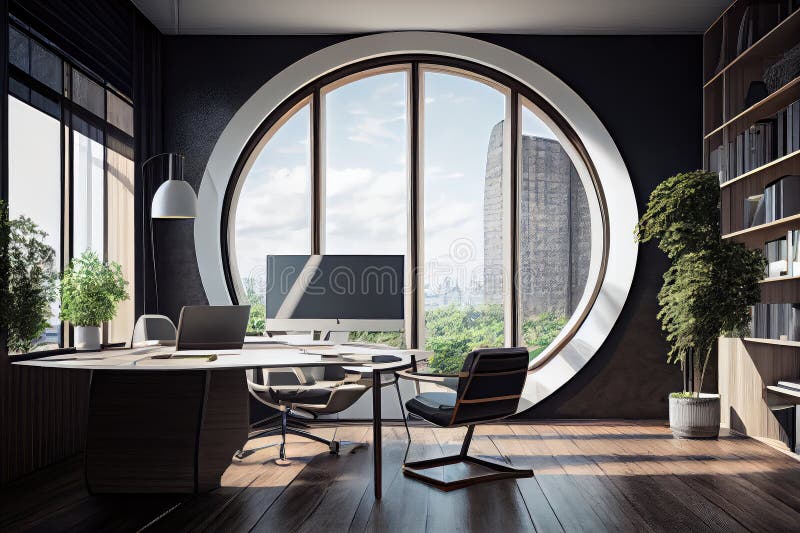 Open Space Office Setting with View of the Outside World and Natural ...