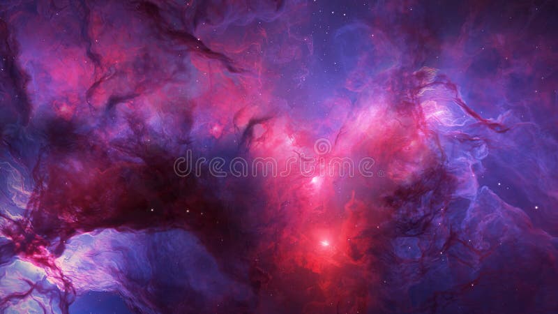 Open Space. Outer Space Gas Clouds. Cosmos Neutral Background. 3D ...