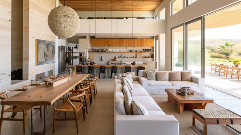 Open Spaces, Exposed Structures, and Neutral Tones. Generative Ai Stock Illustration ...