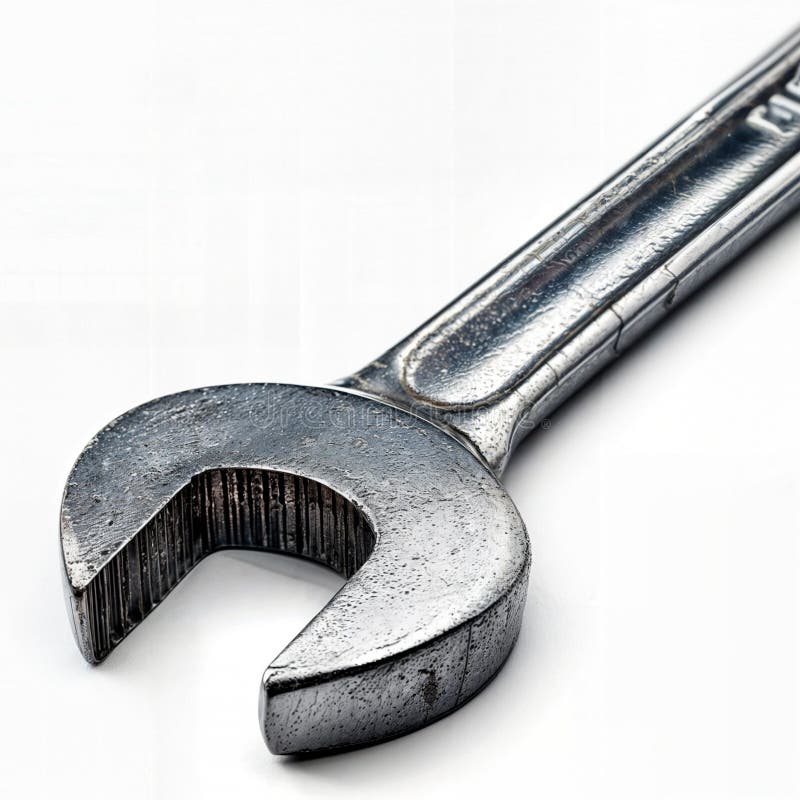 Open Spanner Laid on a White Table Surface, AI-generated. Stock ...