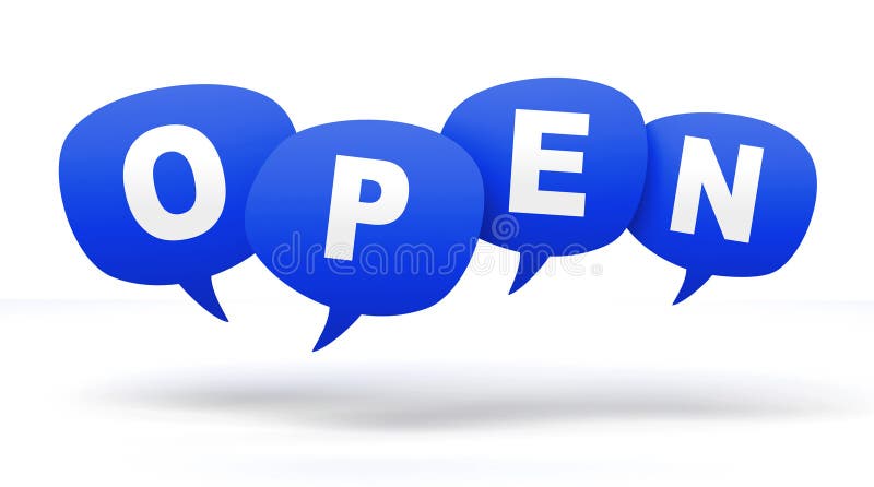 Open Speech Bubbles 3d Concept Illustration Stock Illustration ...