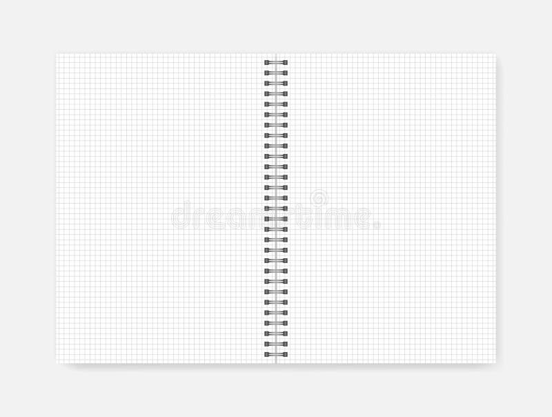 Open Spiral Notebook with Tab Divider Pages Mock-up. White Blank Wire ...