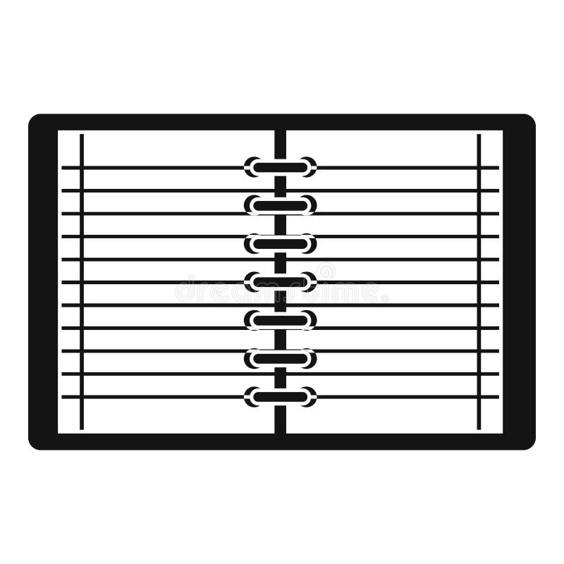 Open Spiral Lined Notebook Icon Simple Stock Vector - Illustration of ... Open Spiral Lined Notebook Icon Simple Stock Vector - Illustration of ...