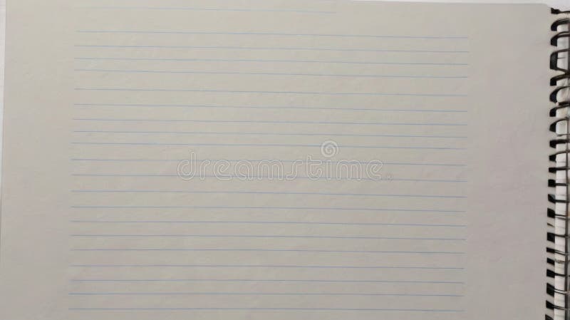 Open Spiral Notebook with Blank Lined Pages for Writing Stock Image ...