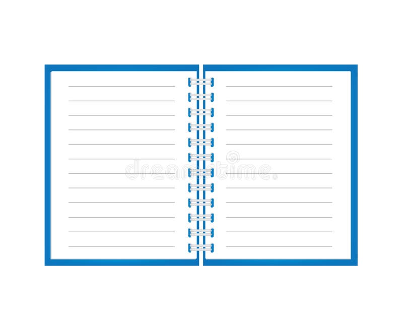 Open spiral notebook stock vector. Illustration of organization - 99544240 Open spiral notebook stock vector. Illustration of organization - 99544240