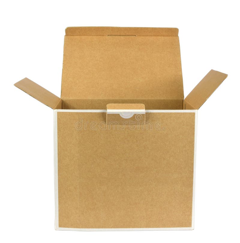 Open cardboard box stock image. Image of open, post - 106968949