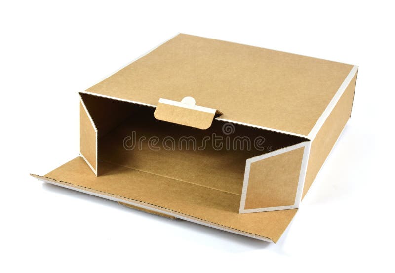 Open cardboard box stock image. Image of open, post - 106968949