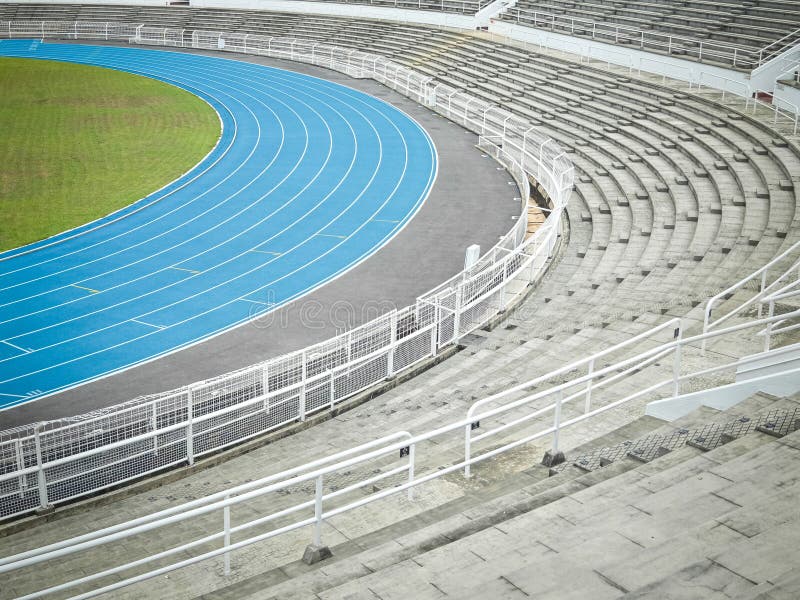 Open Stadium with Running Track Stock Image - Image of seats, field ...