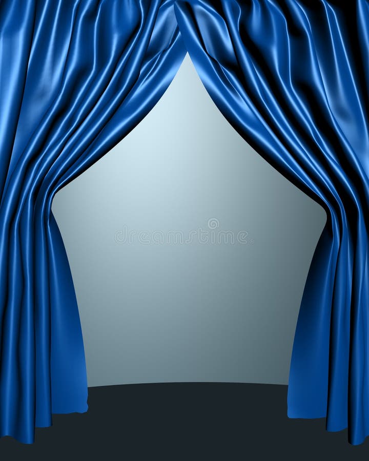 Open stage curtain stock illustration. Illustration of start - 7152874