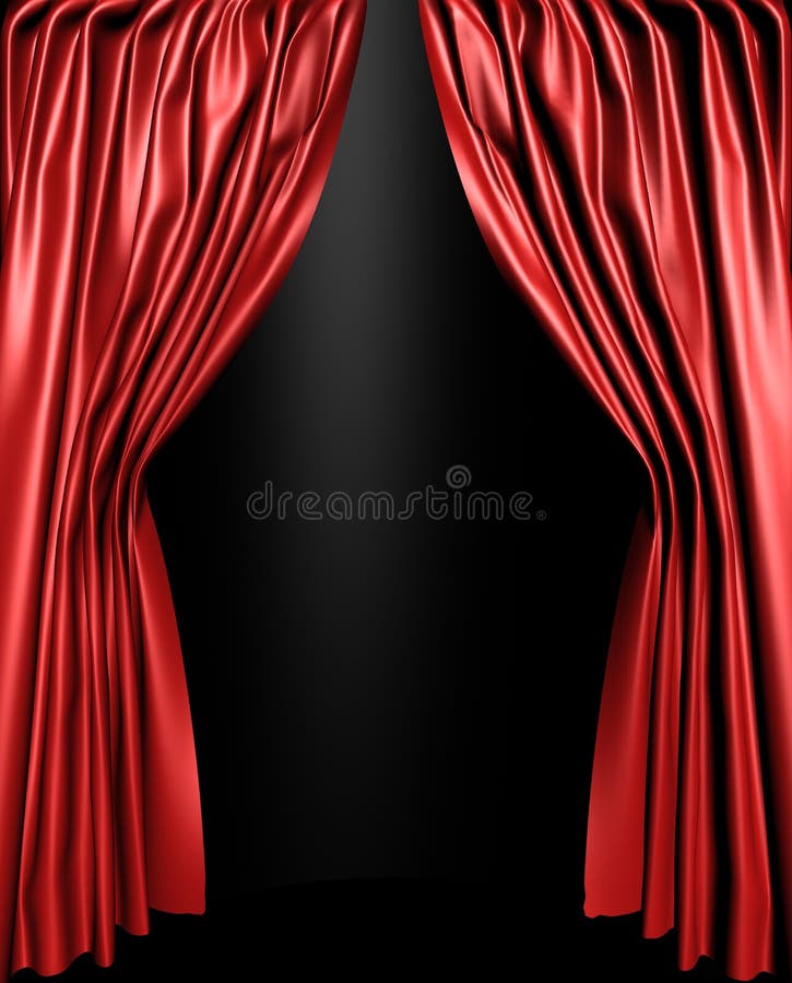 Open stage curtain stock illustration. Illustration of podium - 7152898