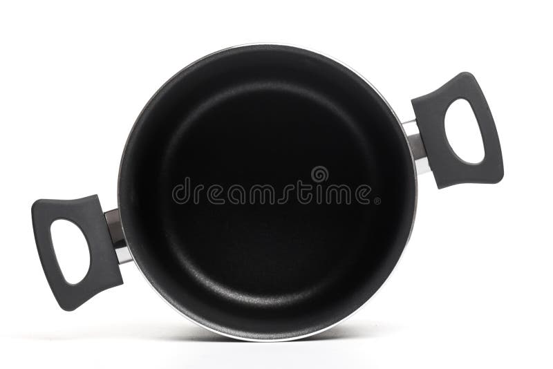 Open Stainless Steel Cooking Pot on White Background Stock Image ...