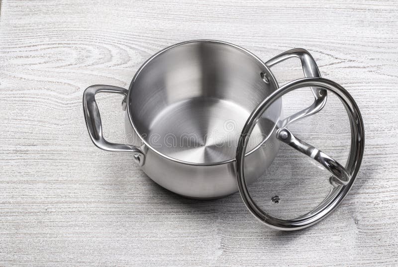 Open Stainless Steel Cooking Pot Stock Photo - Image of kitchen, empty ...