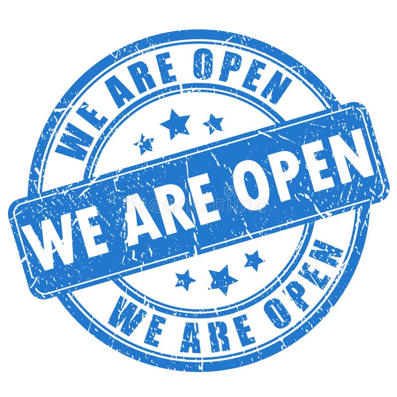 We are open stamp stock vector. Illustration of isolated - 42234257