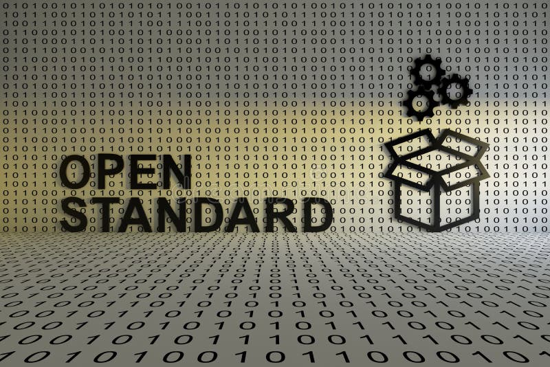 OPEN STANDARD Concept Text Sunlight 3D Stock Illustration ...