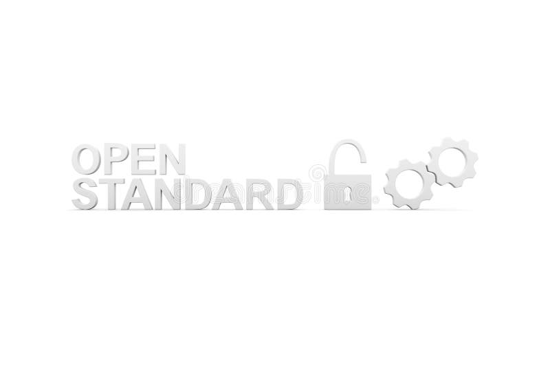 OPEN STANDARD Concept White Background Stock Illustration ...