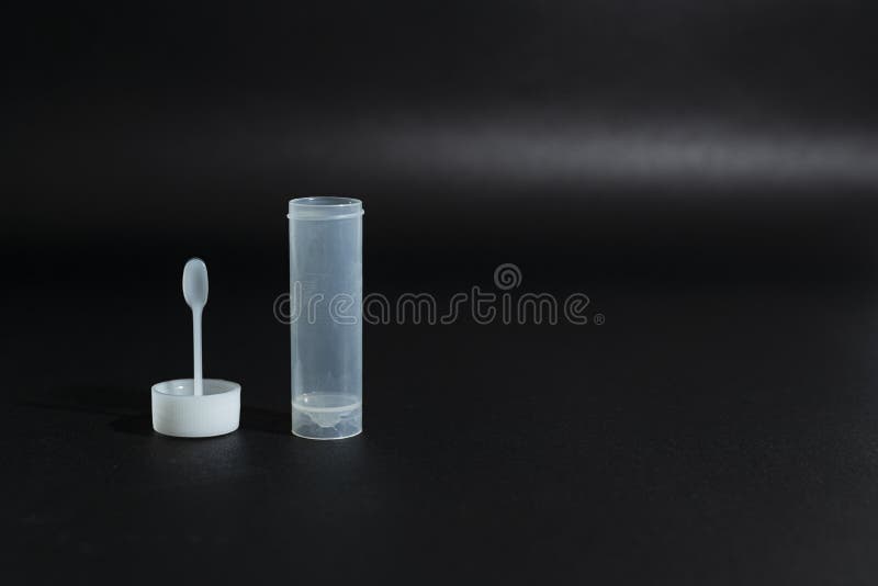 Open Sterile White Plastic Container or Jar for Stool Analysis or ...