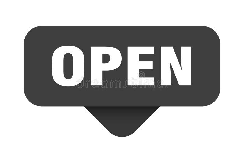 Open Sticker. Open Sign on Transparent Background Stock Vector ...
