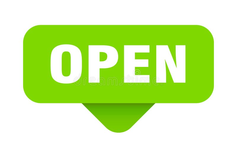Open Sticker. Open Sign on Transparent Background Stock Vector ...