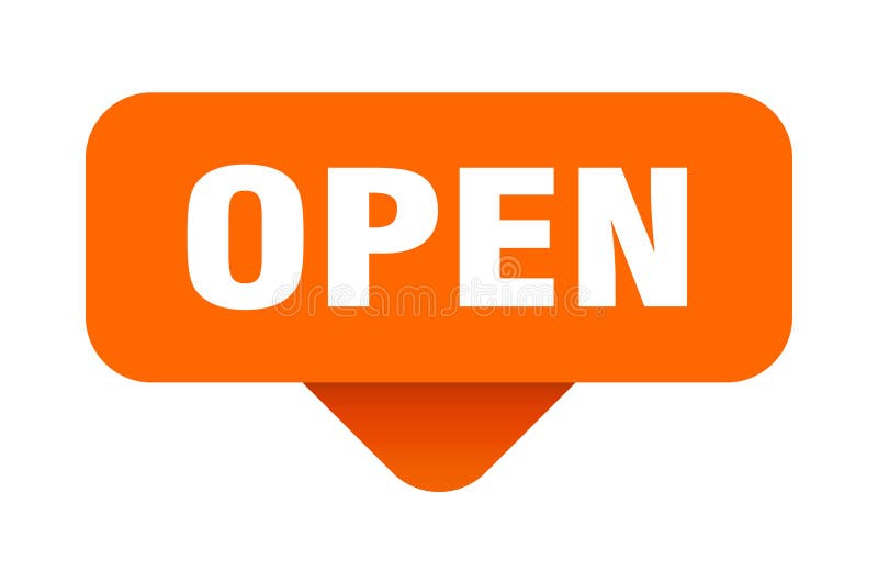 Open Sticker. Open Sign on Transparent Background Stock Vector ...