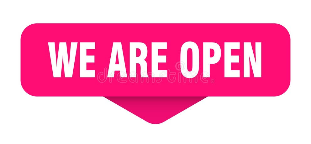 We are Open Sticker. we are Open Sign on Transparent Background Stock ...
