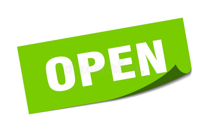 Open sticker. stock vector. Illustration of peeler, note - 153555991