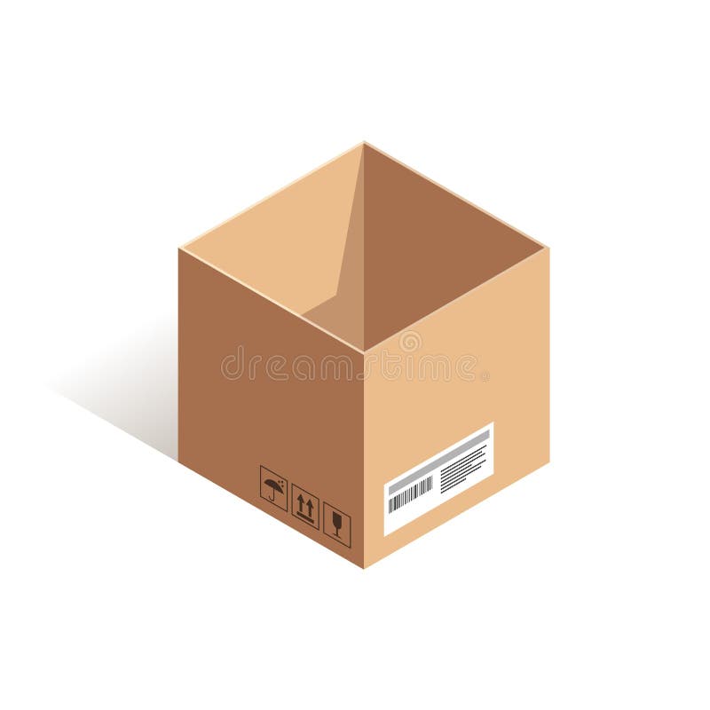 Open Storage Box Isometric Icon Stock Vector - Illustration of ...