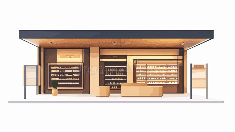 Open Store Design Vector Template, Illustration. Stock Vector ...