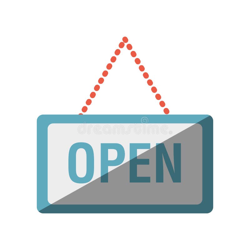 Open Store Label Isolated Icon Stock Vector - Illustration of signage ...