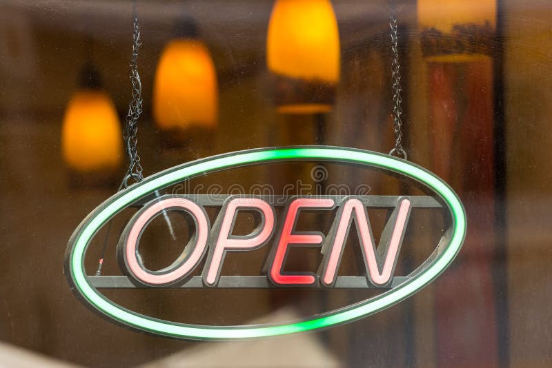 Open Store Sign stock image. Image of cafe, store, aged - 46505987