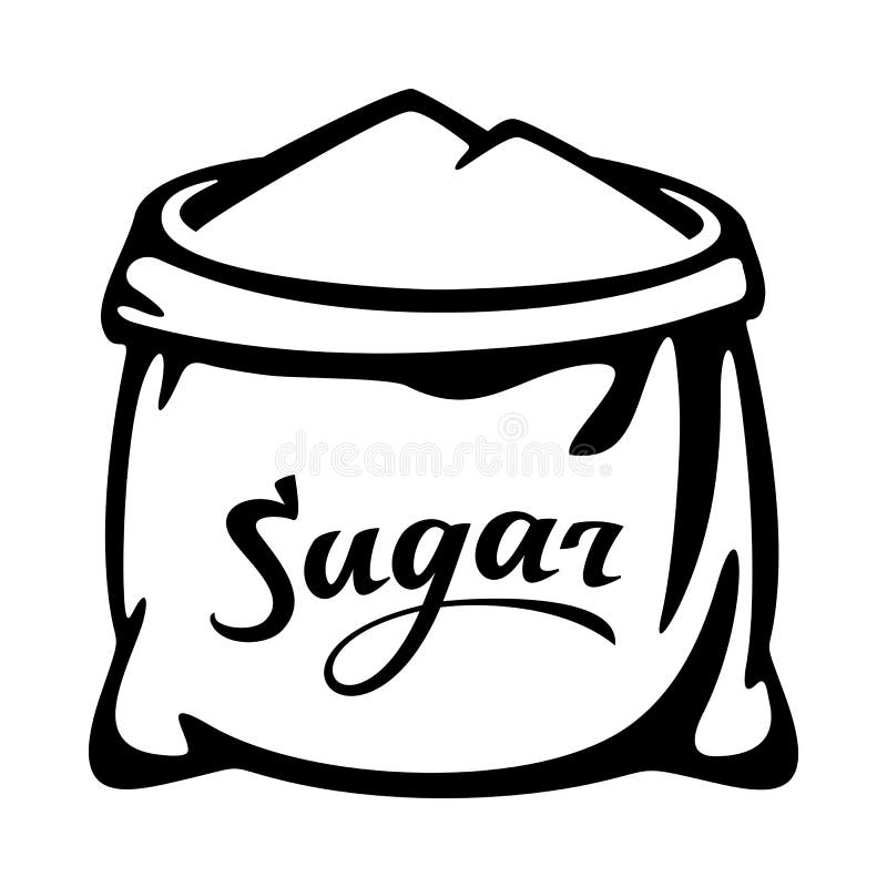 Bag Of Sugar Clipart Black And White