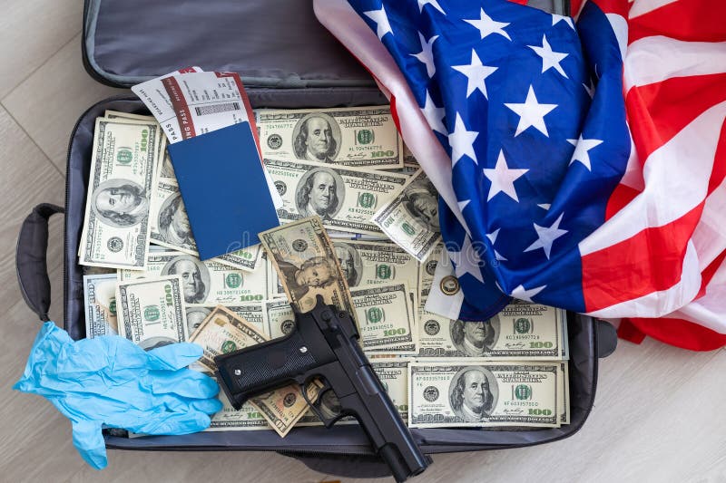 Open Suitcase with One Million Dollars Bills Stacks Stock Image - Image ...