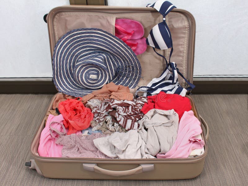 Open suitcase stock image. Image of packed, colorful - 42798607
