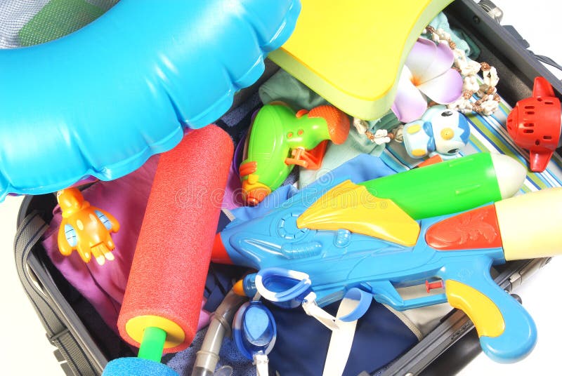 Open Suitcase with Vacation Items Stock Photo - Image of anticipation ...