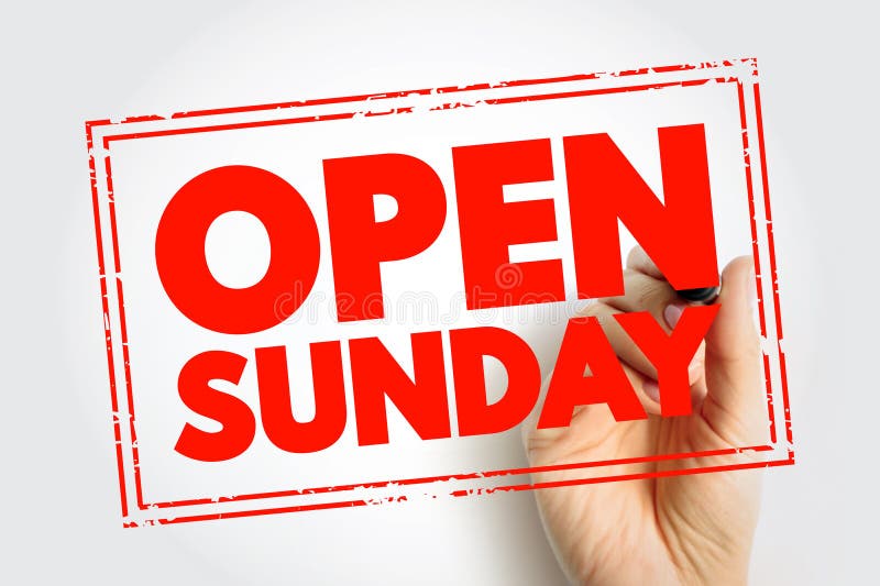 Open Sunday Stamp Stock Illustrations – 23 Open Sunday Stamp Stock ...