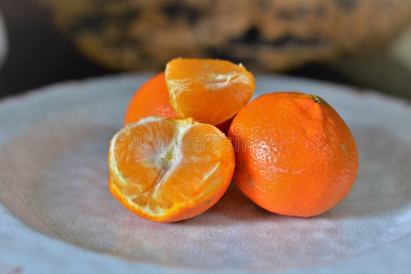 The Open Fruit of the Mini-Honey Mandarin Orange Stock Image - Image of ...